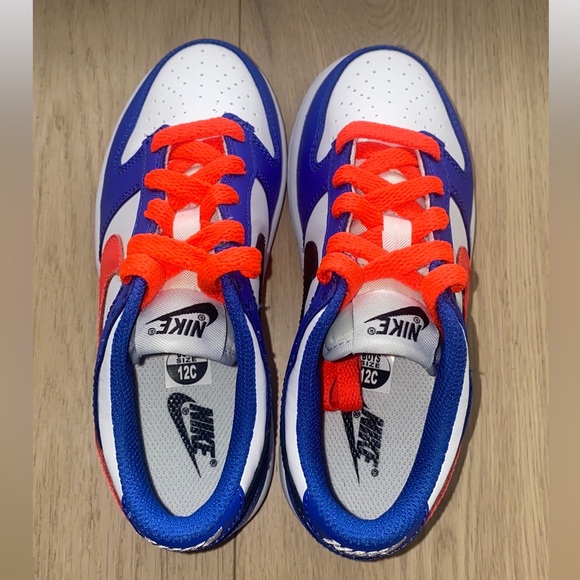 Nike | Shoes | Nike Dunk Low Bright Crimson Game Royal Size 2c Ps ...